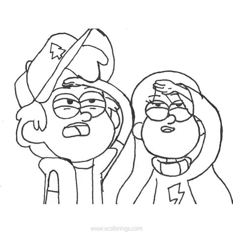 Gravity Falls Coloring Pages Mabel Outline