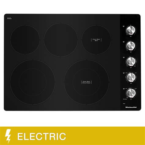Kitchenaid 30 In Electric 5 Elements Cooktop With Stainless Steel Knobs Costco
