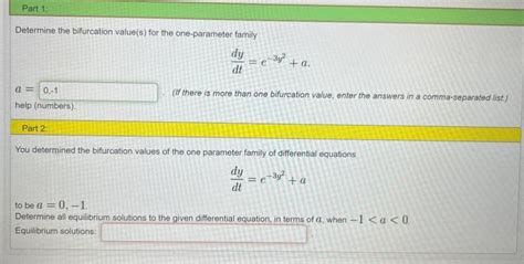 Solved Determine The Bifurcation Value S For The