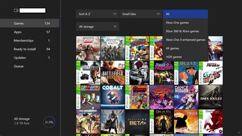 Xbox One System Update Lets Users Filter Games By K HDR And Etc Ubergizmo