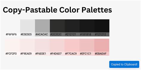 create a copy pasteable color palette to simplify your workflow 🚀 dev