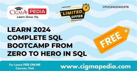 Learn Complete SQL Bootcamp From Zero To Hero In SQL Free Udemy Course CIGMA Pedia