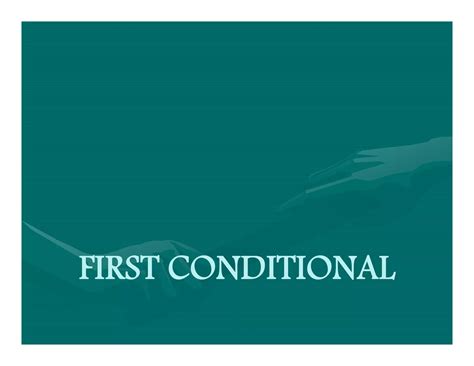 First Conditional Ppt