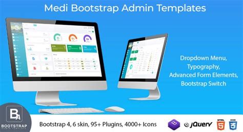 medi bootstrap 4 admin templates bootstrap admin template