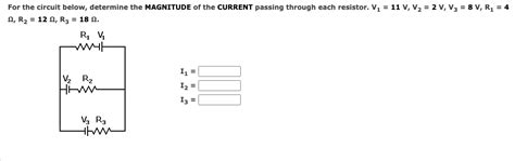 Solved For The Circuit Below Determine The Magnitude Of The