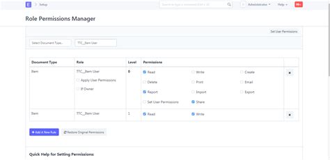 Permission Level Permissions Frappe Forum
