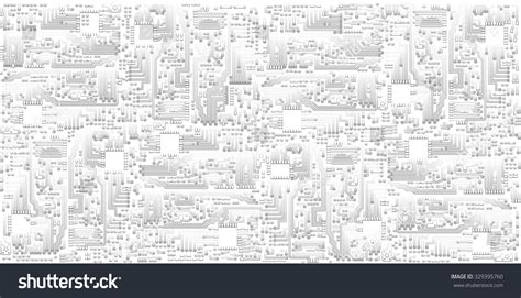 Microchip Circuit Board Vector Background Monochrome Stock Vector Royalty Free