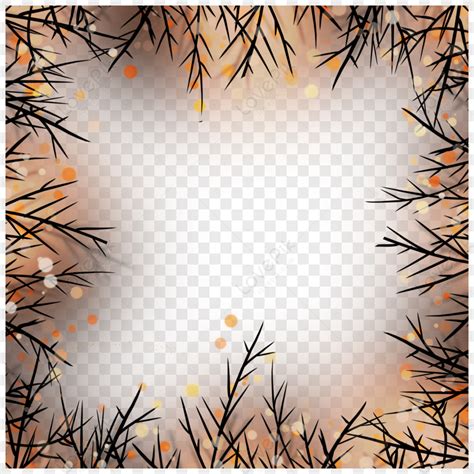 Floodlight Gray Shading Branches Winter Light Effect Bordershade