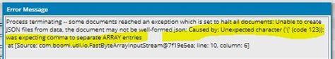 Question Unable To Create Json Files From Data The Document May Not