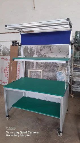 industrial aluminium profile worktable workshop assembly line working table at ₹ 15500 piece