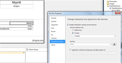 Dataseppä Vbnet Reportviewer Interactive Sorting