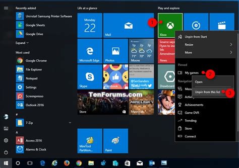 Pin Or Unpin Items On Jump Lists In Windows 10 Tutorials