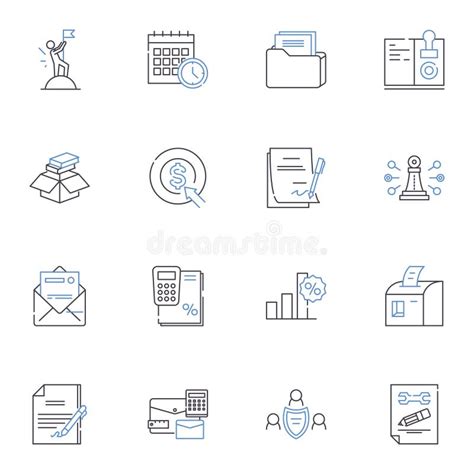 Digital Marketing Line Icons Collection Seo Ppc Social Media Analytics Content Branding