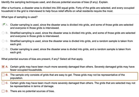 Identify The Sampling Techniques Used And Discuss Potential Sources Of