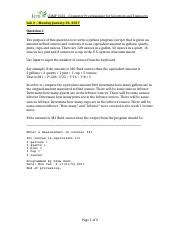 Lab COMP Computer Programming For Scientists And Engineers Lab