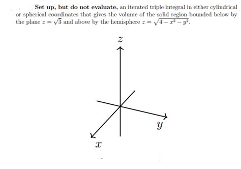 Solved Set Up But Do Not Evaluate An Iterated Triple