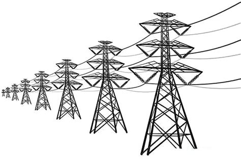 电塔电力安全用电高压线电线杆png免抠图