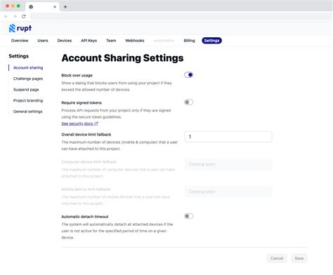 Device Limits Rupt Detect And Prevent Account Sharing