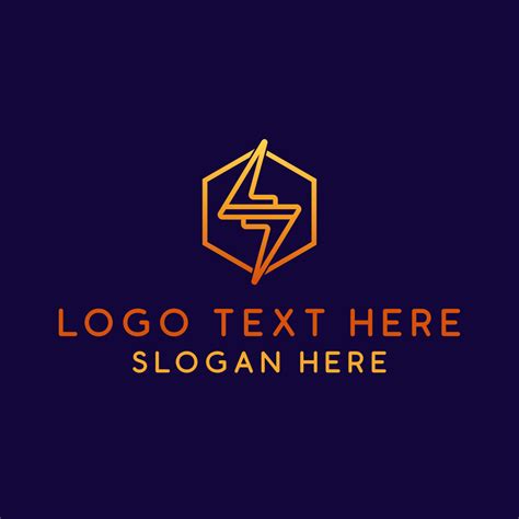 Hexagon Lightning Bolt Logo Brandcrowd Logo Maker
