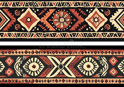 Set Of Polynesian Traditional National Pattern Stock Image Image Of