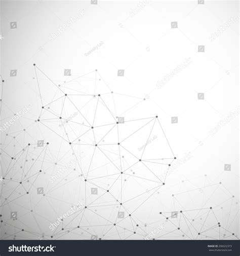 Molecule Structure Gray Background Communication Vector Stock Vector