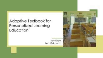 Adaptive Textbook Personalized Learning Educational PPT Sample ST AI PPT Template