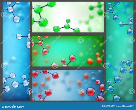 Abstract Molecules Banners Science Cell Research Chemistry Molecules And Molecular Structure
