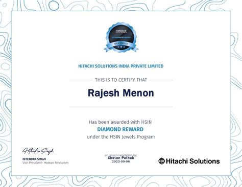 rajesh menon on linkedin rewarded diamond reward for the second time 😊