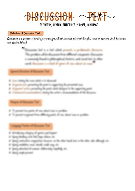 Solution Discussion Text Definiton Generic Stucture Purposes And