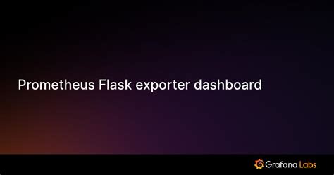 Prometheus Flask Exporter Dashboard Grafana Labs