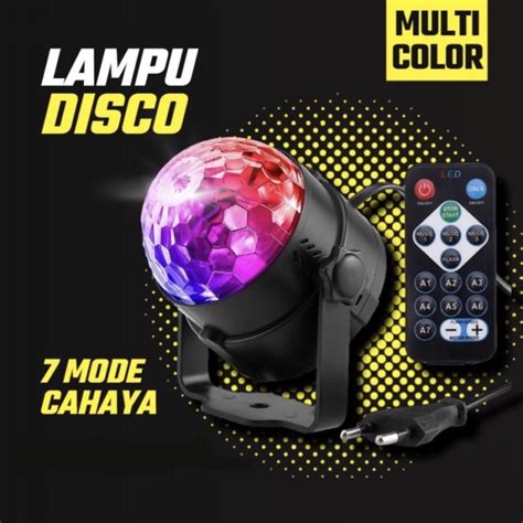 jual lampu disko led rgb magic ball dapat berputar dengan sensor