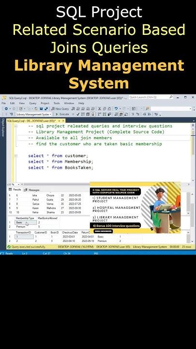 Sql Beginners Project Library Management System Using Multiple Joins Sqlinterviewquestions