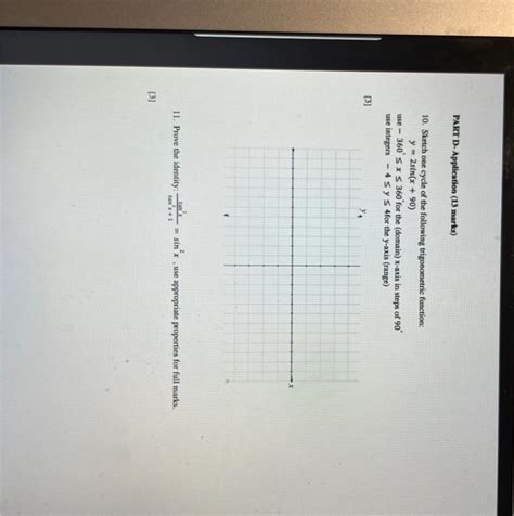 Solved 10 Sketch One Cycle Of The Following Trigonometric