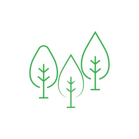 Tree Line Logo Template Vector Symbol Vector Art At Vecteezy