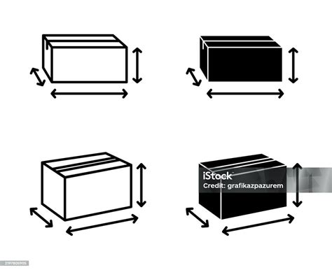 물결 모양 배송 상자 아이콘의 크기 벡터 일러스트 레이 션 0명에 대한 스톡 벡터 아트 및 기타 이미지 0명 3차원 형태 골진 Istock