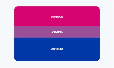 Bi Colors Bisexual Flag Tones With Color Codes