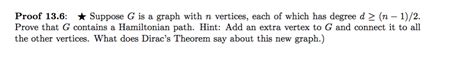 Solved Proof 13 6 Suppose G Is A Graph With N Vertices Chegg Com