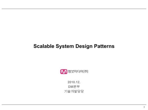 Scalable System Design Patterns Ppt