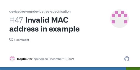 invalid mac address in example · issue 47 · devicetree org devicetree