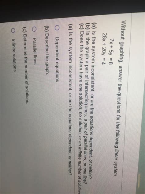 Solved Without Graphing Answer The Questions For The Chegg