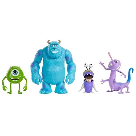 Kit 4 Bonecos Articulados Monstros Sa Disney Pixar Boo Sulley