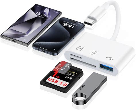 Jp Viviber Sdカードリーダー Type C メモリカードリーダー 3in1 Usb Sd Tf変換アダプタ 0tg機能 設定不要 写真 ビデオ 高速伝送 双