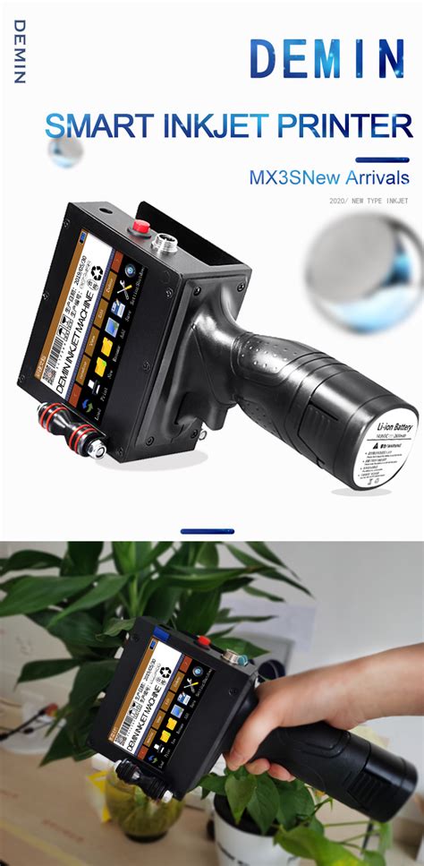 Demin Mx3s Handheld Inkjet Printer Alphanumeric Qr Font
