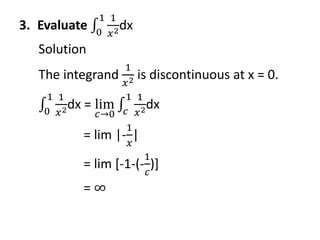 Improper Integral Of Second Kind PPTX