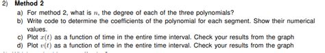Problem 1 Polynomial Trajectory Planning We Want To