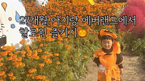 27개월 아기랑 에버랜드에서 할로윈즐기기🎃 육아로그 아기랑놀러가기 나들이 Youtube