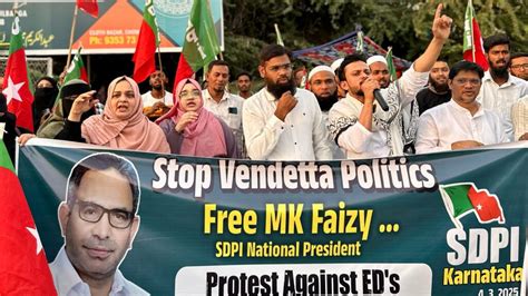 “arrest Of Mk Faizy A Political Move To Suppress Dissent” Alleges Sdpi