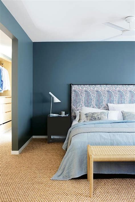 Sisal Carpet And Dulux Stonewashed Blue Feature Wall Bedroom Bedroom Carpet Furniture