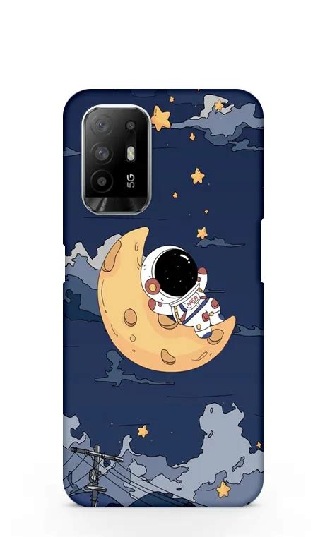 Astronaut Moon Animated Oppo F Pro Plus Back Cover Gocovers