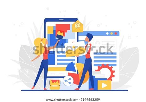User Interface Experience Mobile Development Application Stock Vector